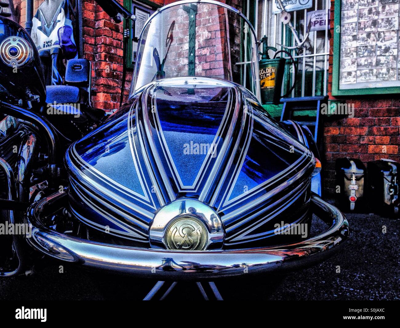 Fancy Retro Motorcycle Sidecar Stock Photo - Alamy