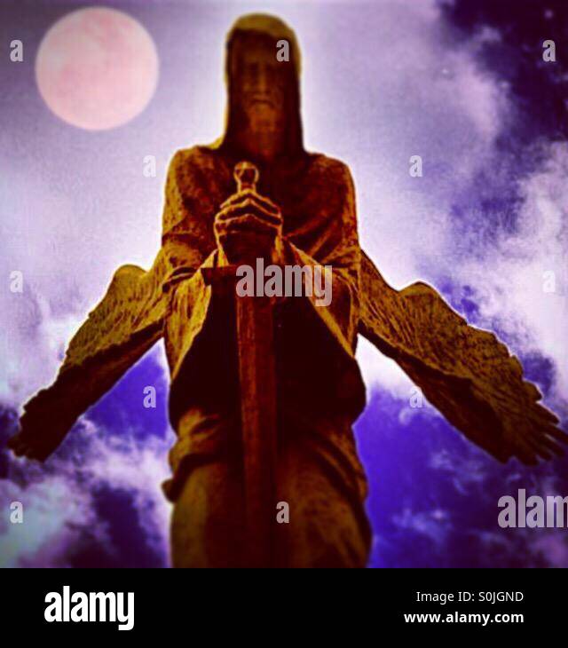 Angel with sword hi-res stock photography and images - Alamy