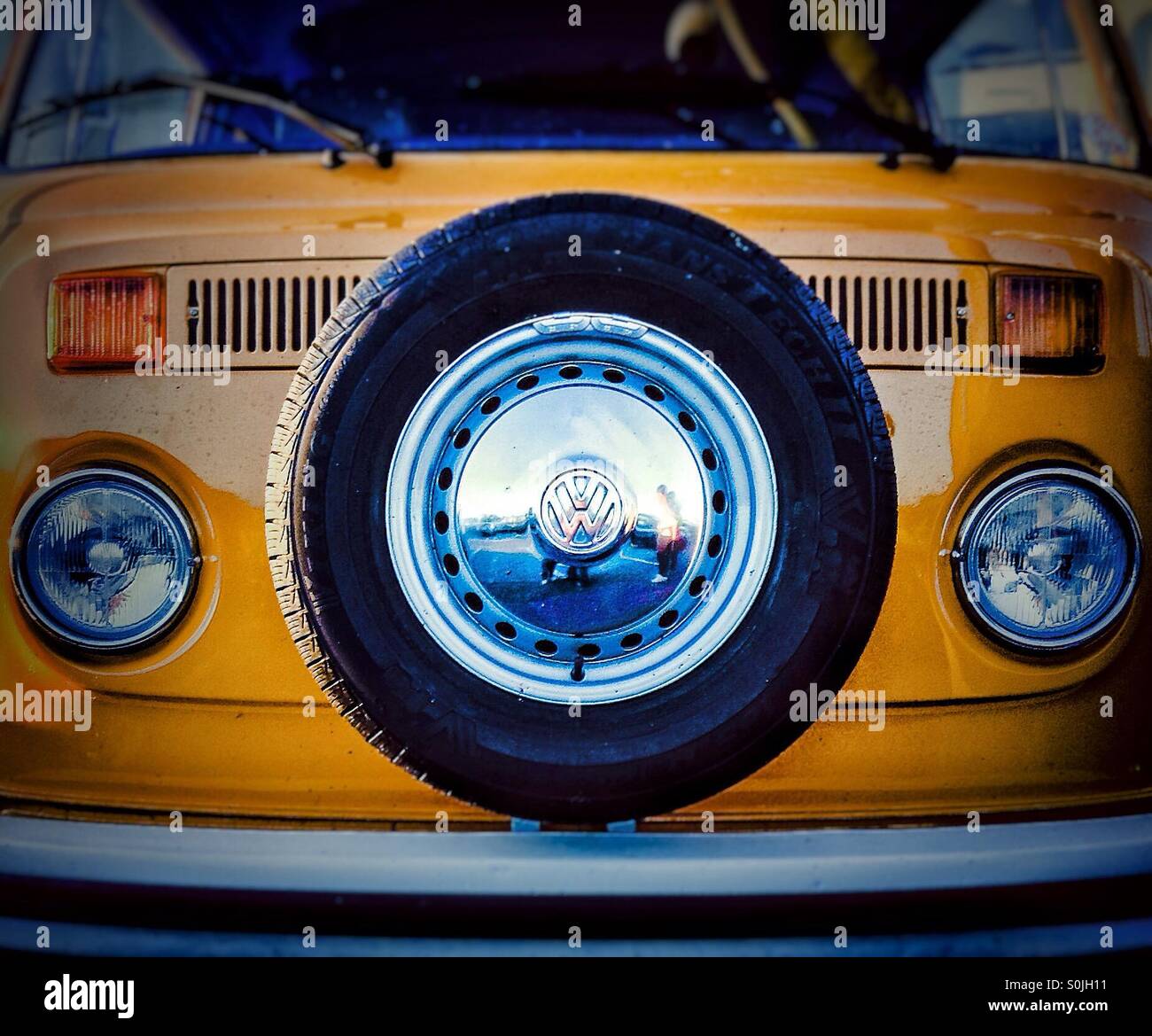 VW colorful camper van Stock Photo - Alamy