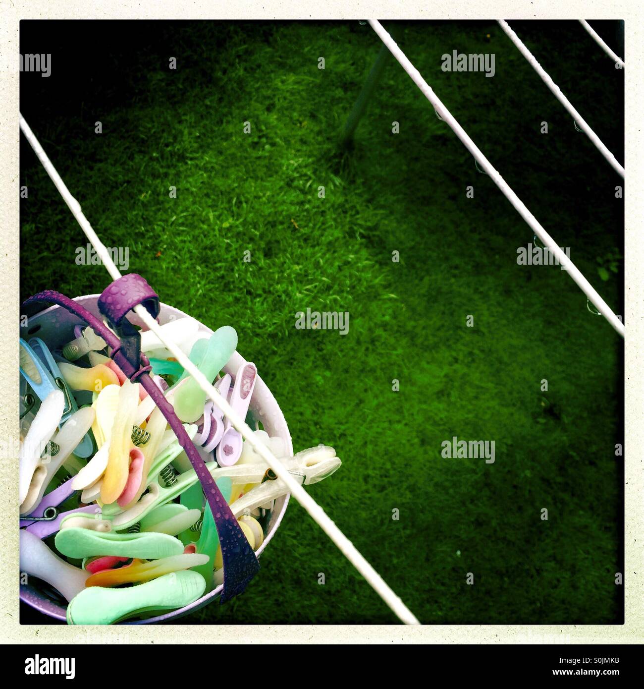 Wet pegs hi-res stock photography and images - Alamy
