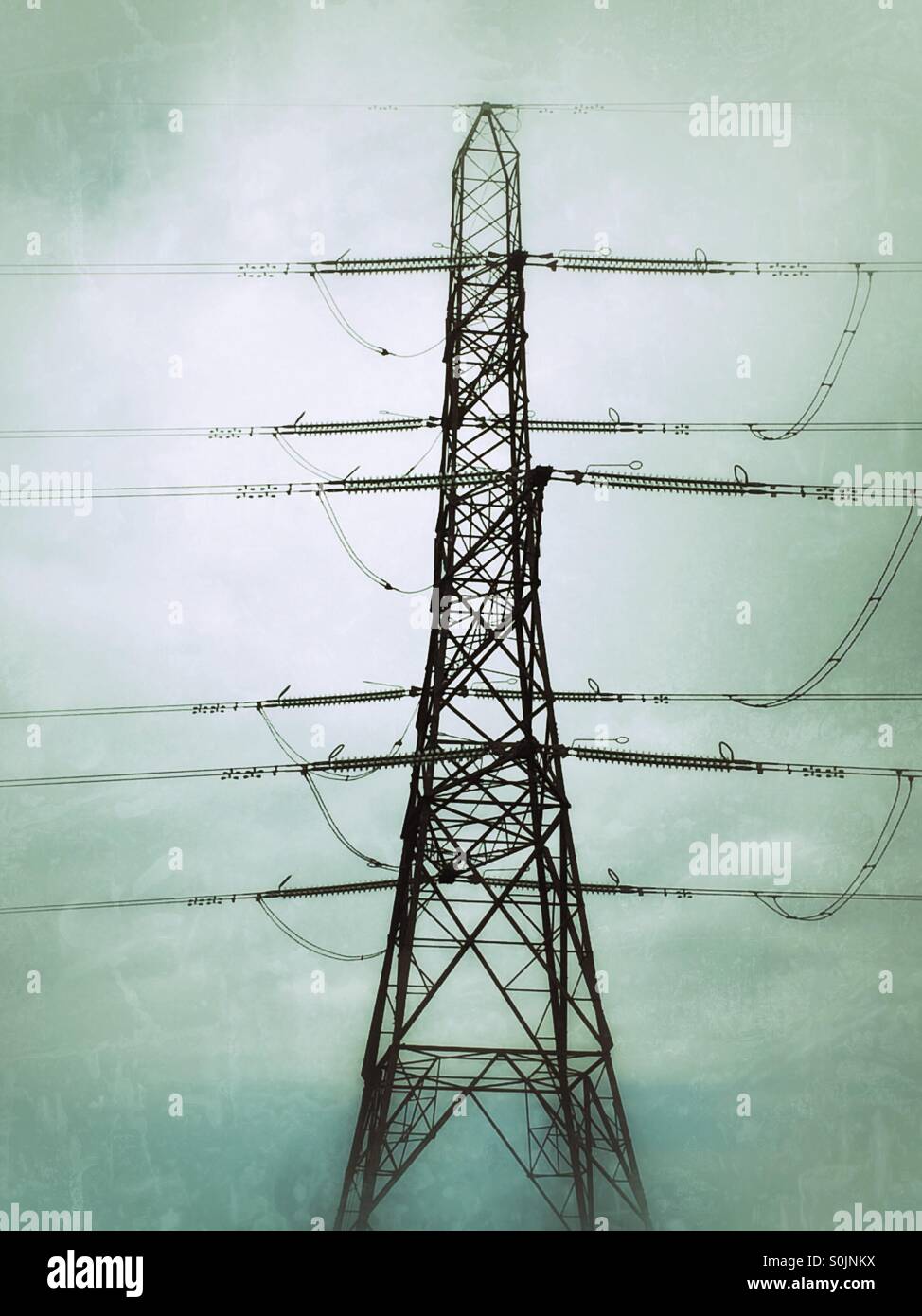 National grid electricity pylon construction hi-res stock photography ...