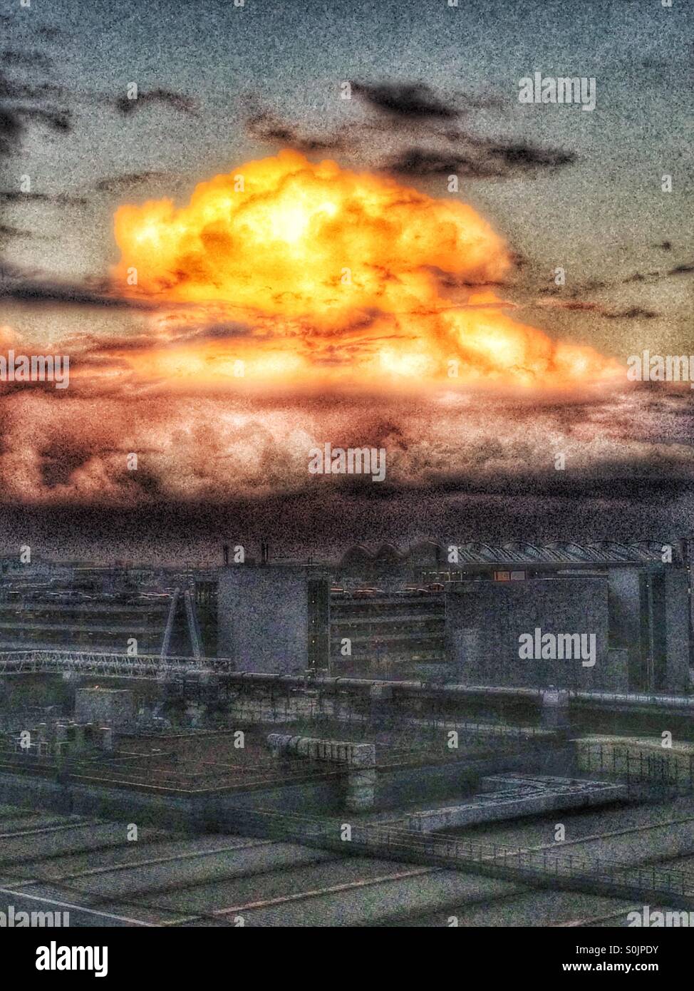 An visible explosion from an invisible volcano Stock Photo - Alamy