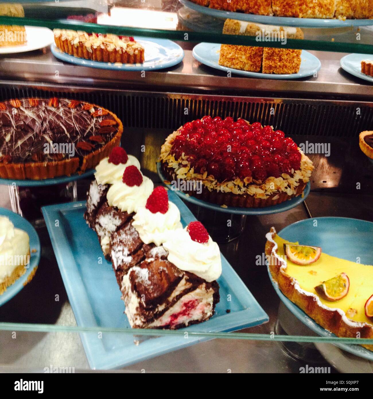 Cakes and desserts in a cafe Stock Photo - Alamy