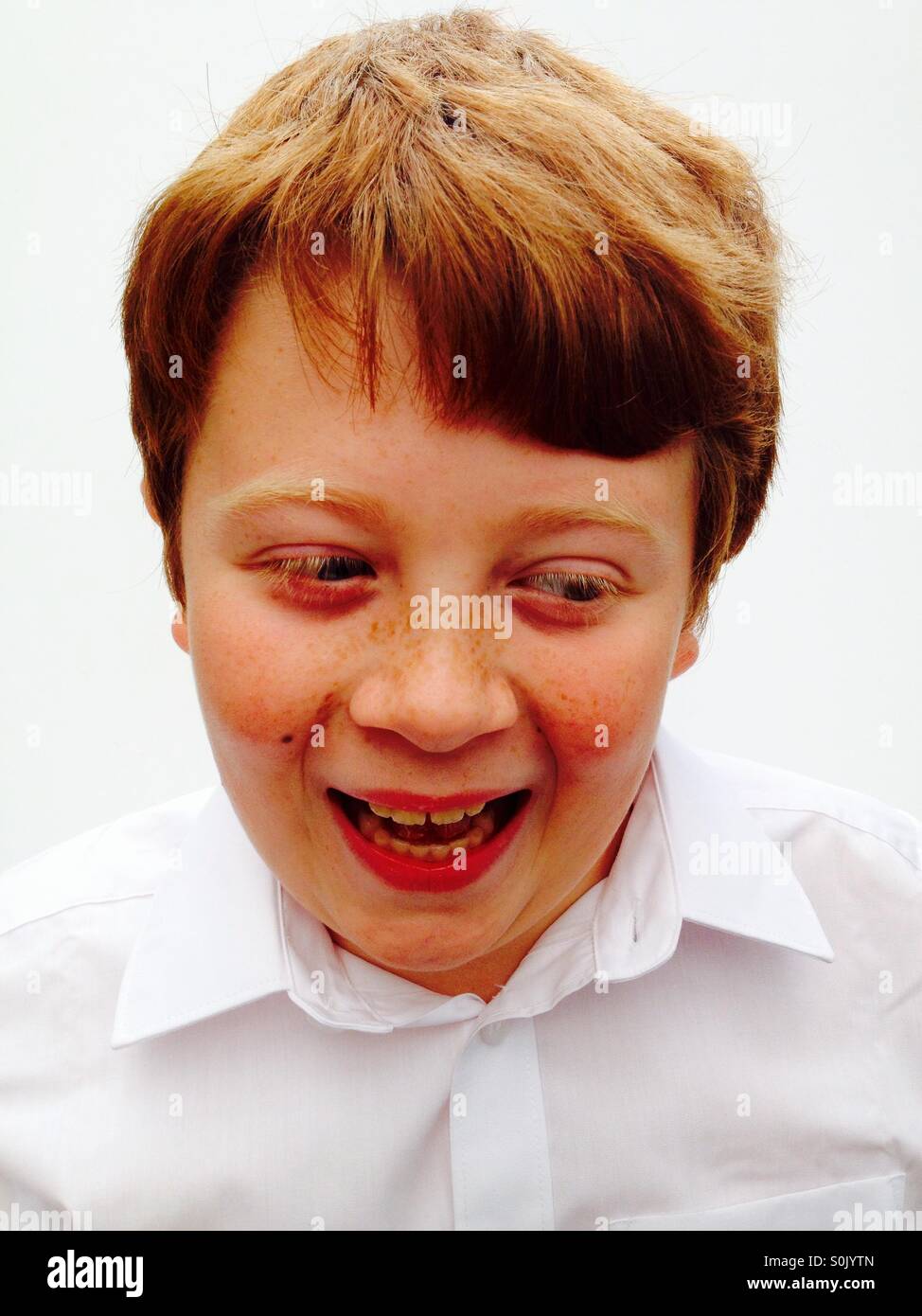 10 year old boy laughing hi-res stock photography and images - Alamy