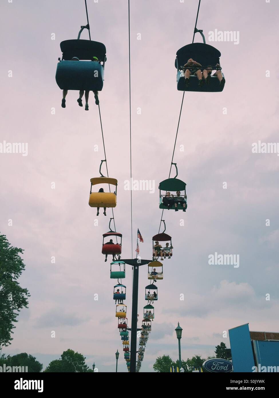 State Fair Sky Ride Stock Photo - Alamy