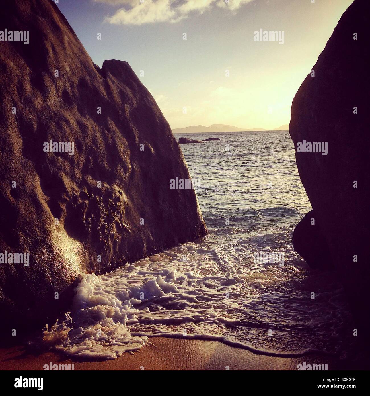 Caribbean sea water rocks hi-res stock photography and images - Alamy