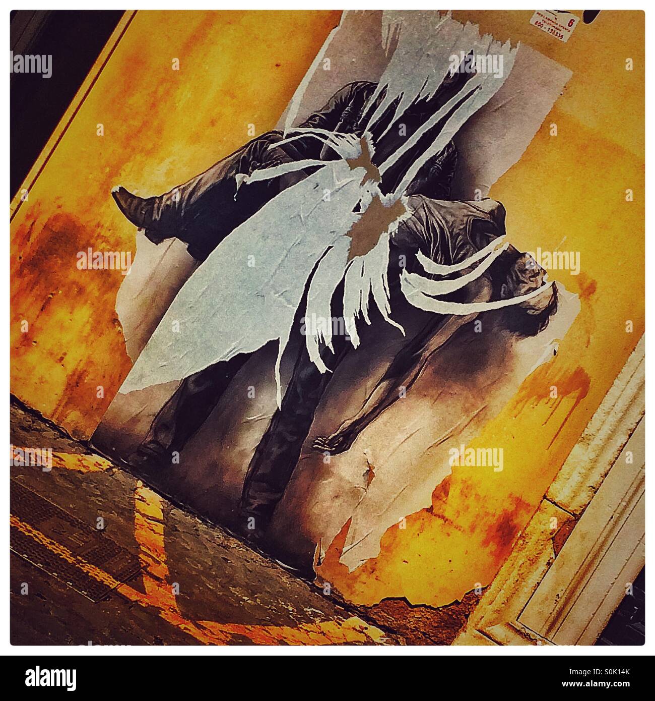 Torn poster Rome Stock Photo - Alamy