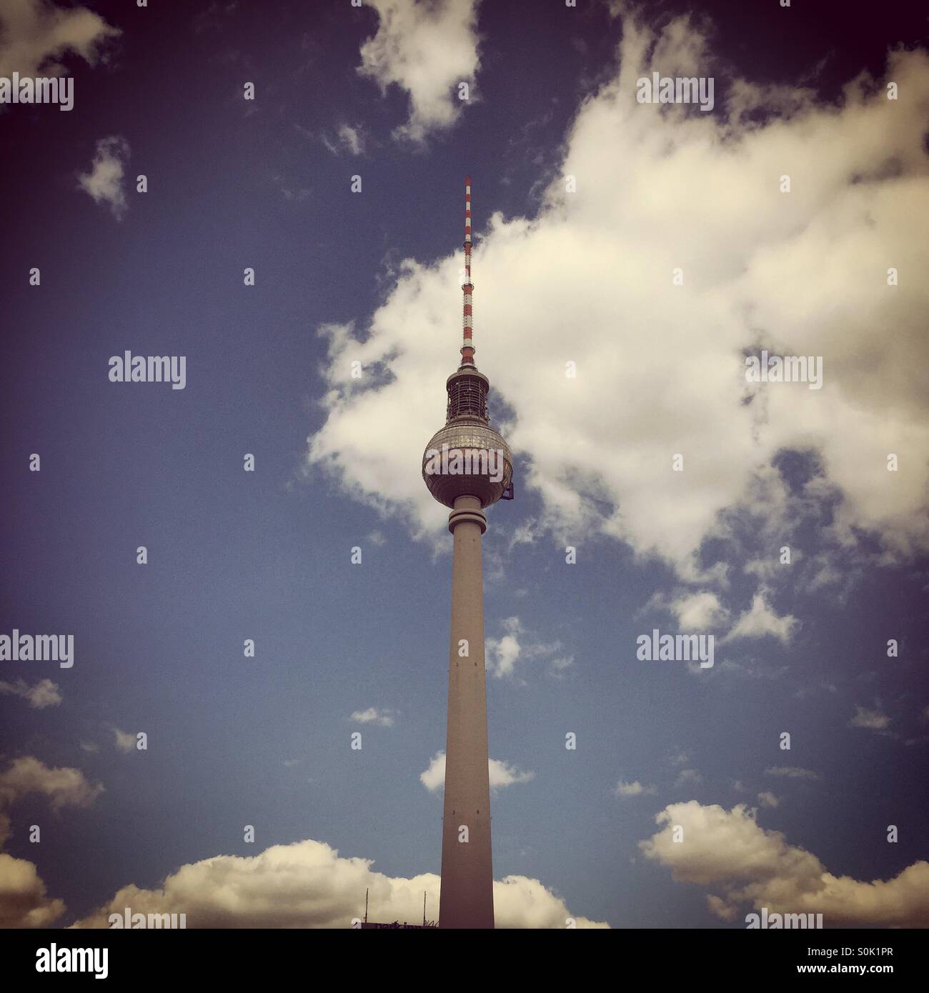 Berlin, sky, Germany,Fernsehturm tower, TV tower Stock Photo - Alamy