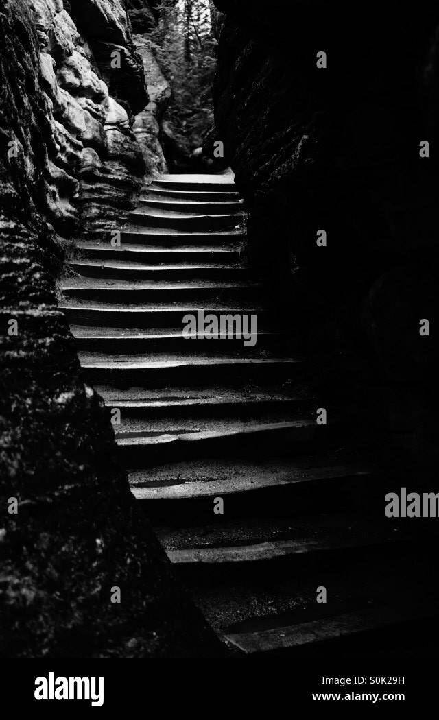 Dark steps Black and White Stock Photos & Images - Alamy