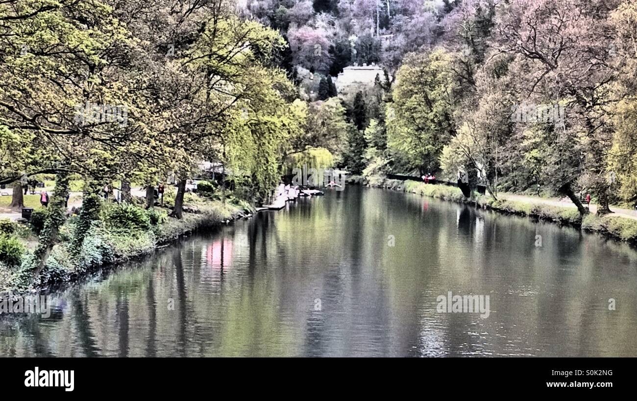 River Derwent at Matlock Bath Stock Photo - Alamy