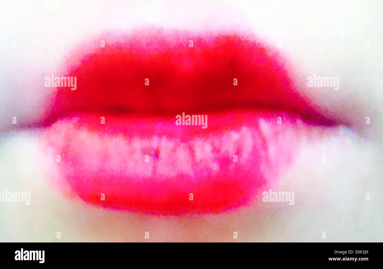 Luscious red lips hi-res stock photography and images - Alamy