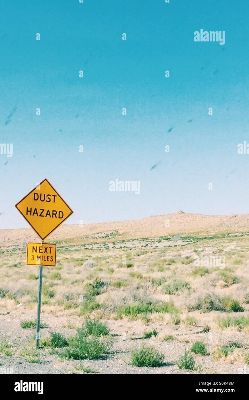 Hazard road signs hi-res stock photography and images - Alamy