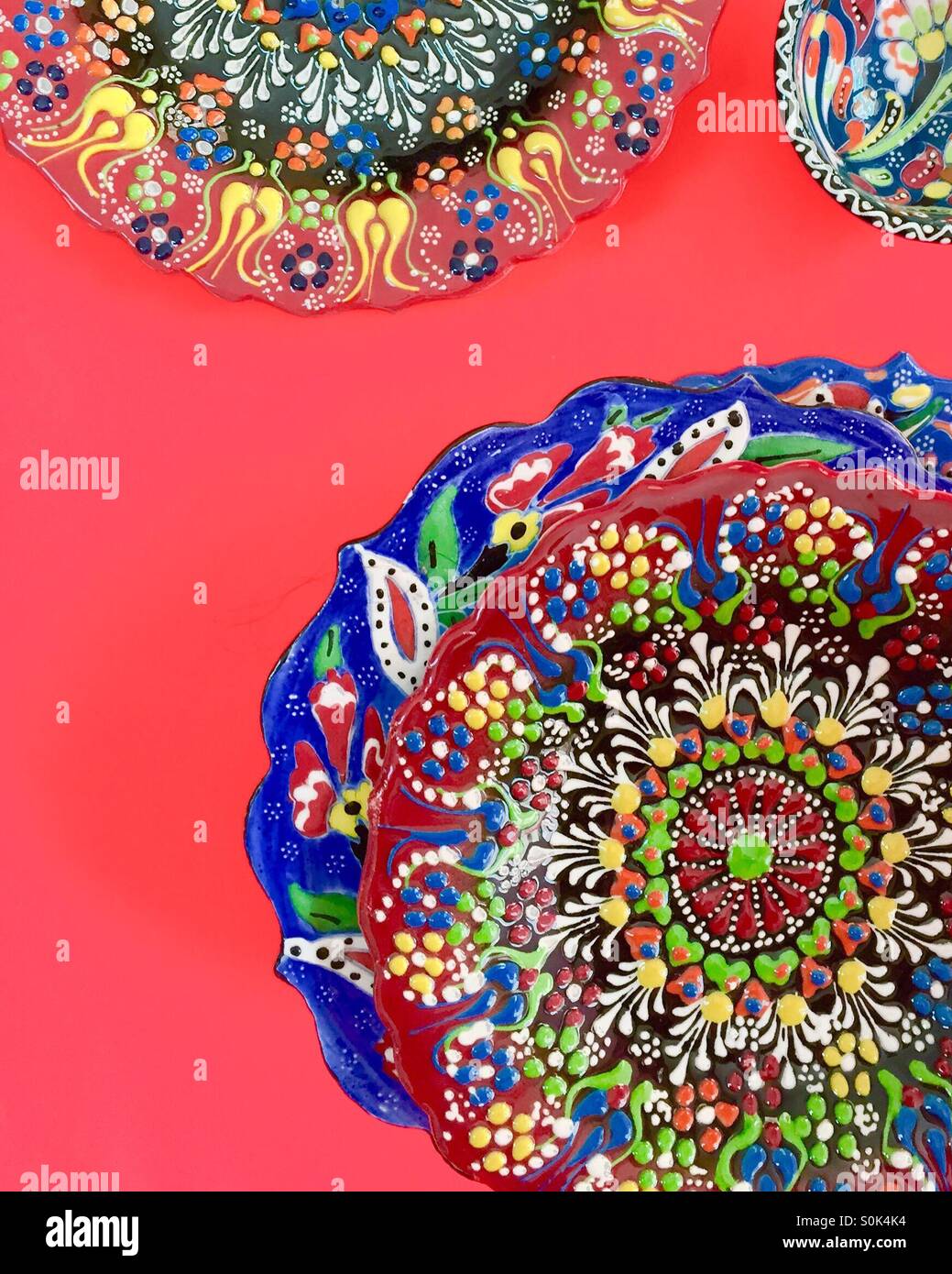 Turkish hand printed plates Stock Photo - Alamy