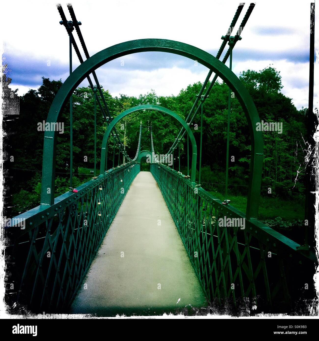 Suspension bridge over tummel hi-res stock photography and images - Alamy