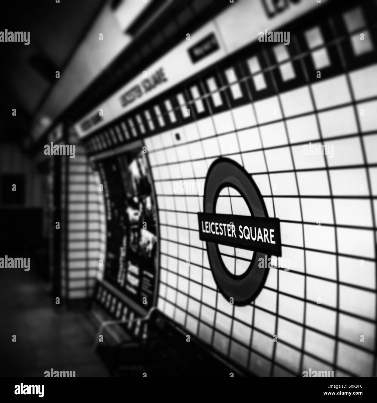 Leicester Square underground tube station at night Stock Photo - Alamy