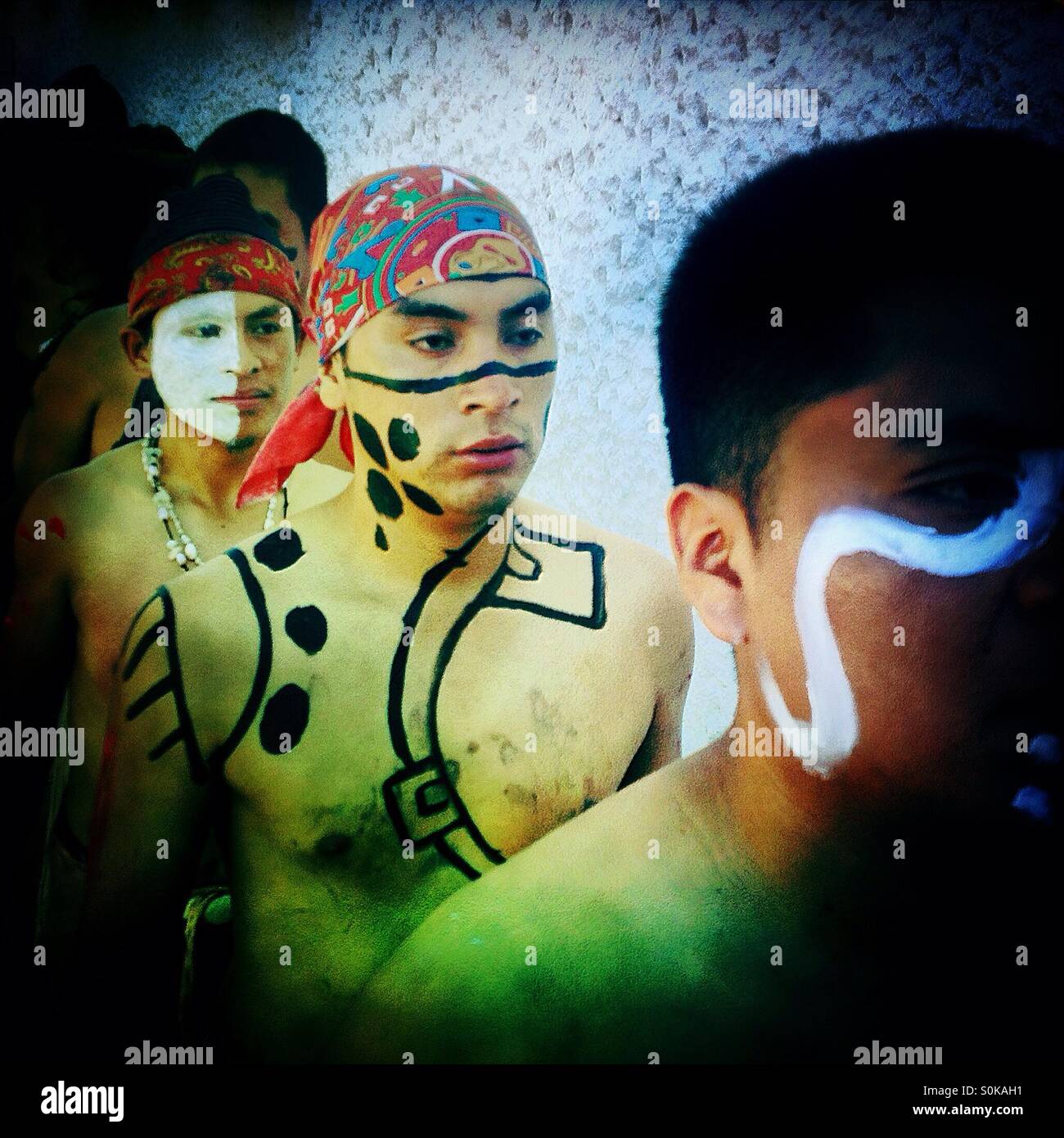 Mayan ball players from Guatemala at the opening ceremony of the first ...