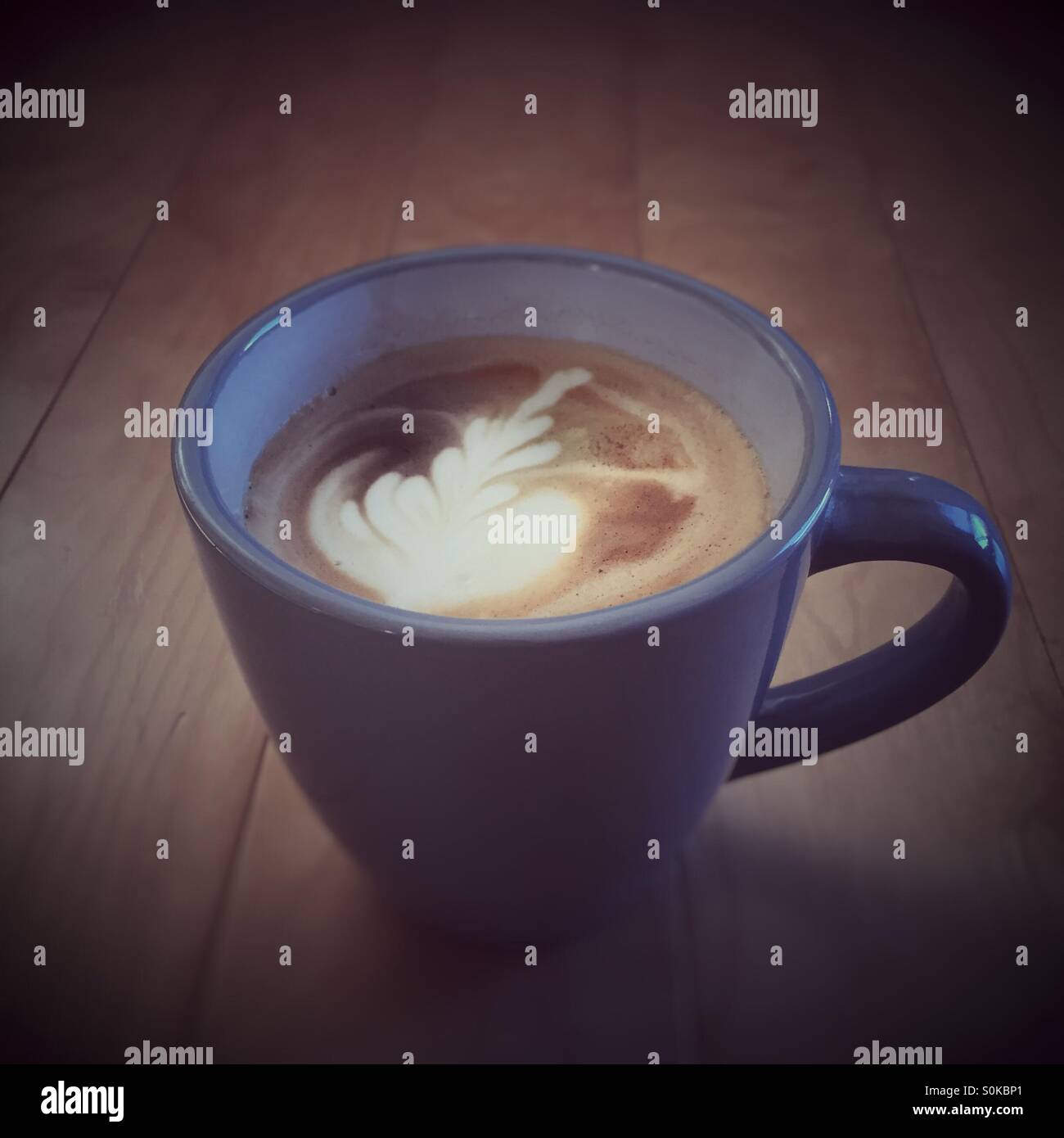 Cup of Latte Stock Photo - Alamy