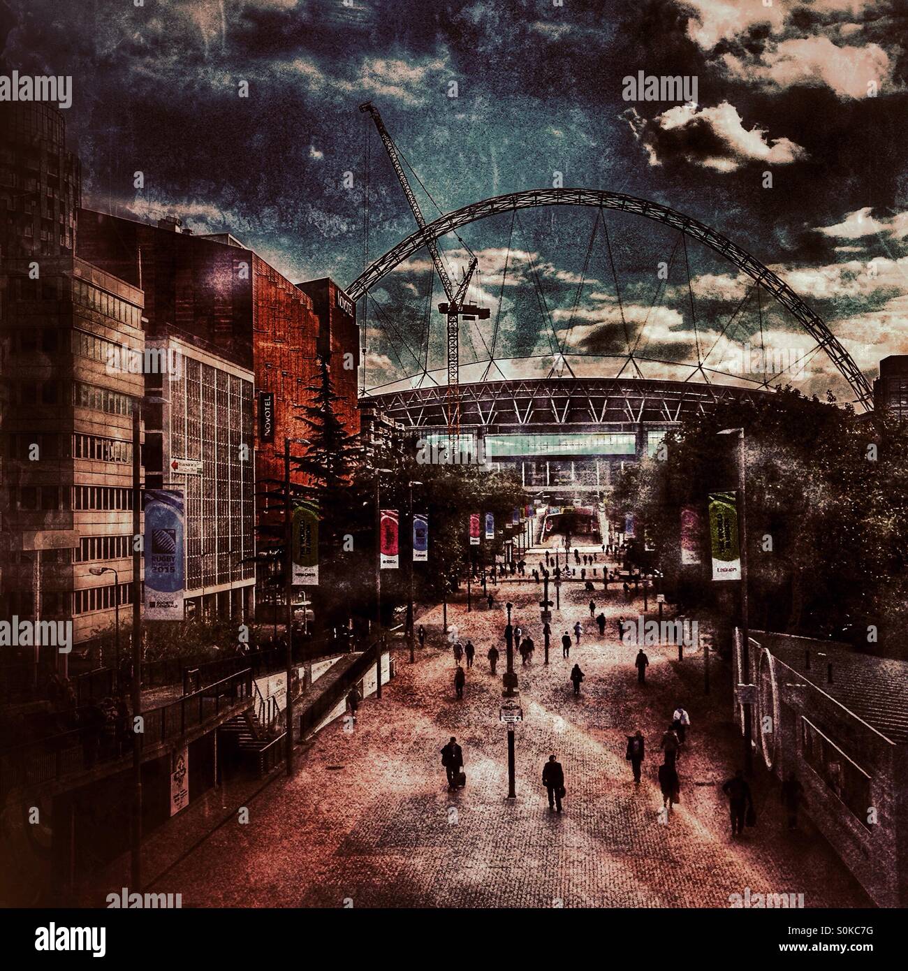 Wembley stadium external view hi-res stock photography and images - Alamy