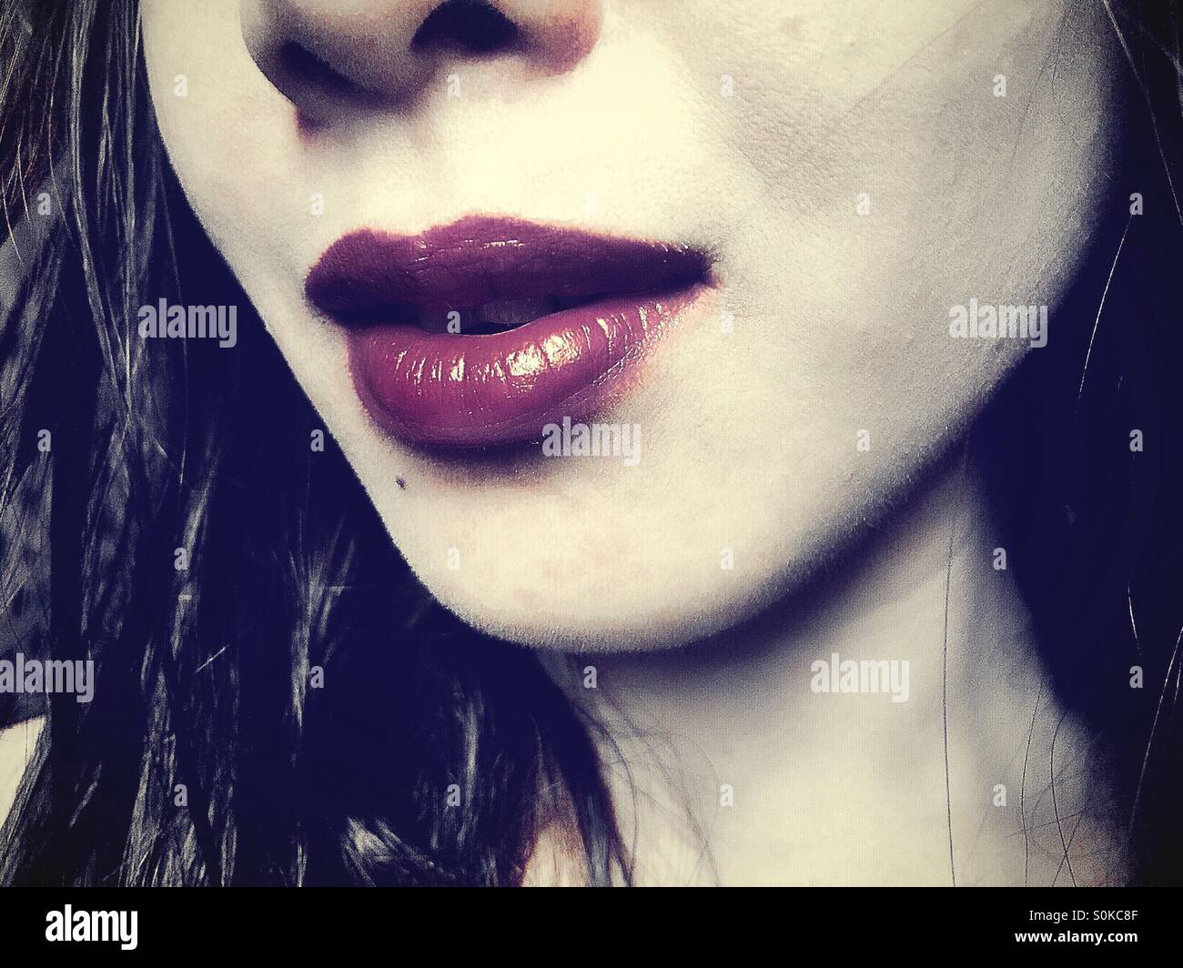 Lady lips hi-res stock photography and images - Alamy