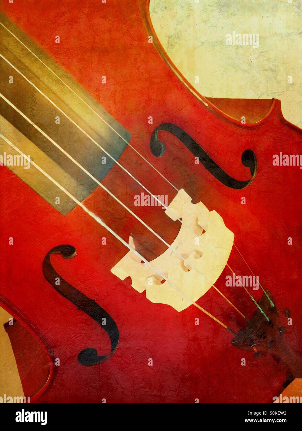 Cello body on its side Stock Photo - Alamy