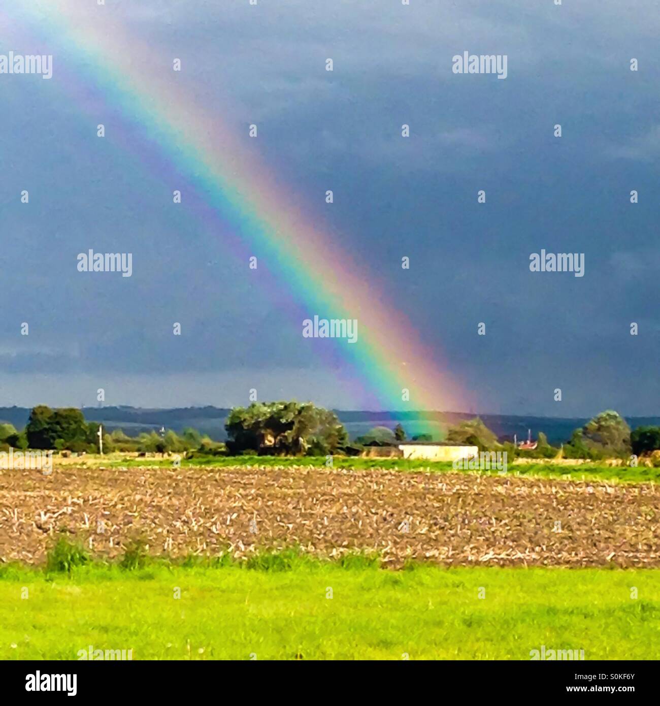 Rainbow And Fields High Resolution Stock Photography and Images - Alamy