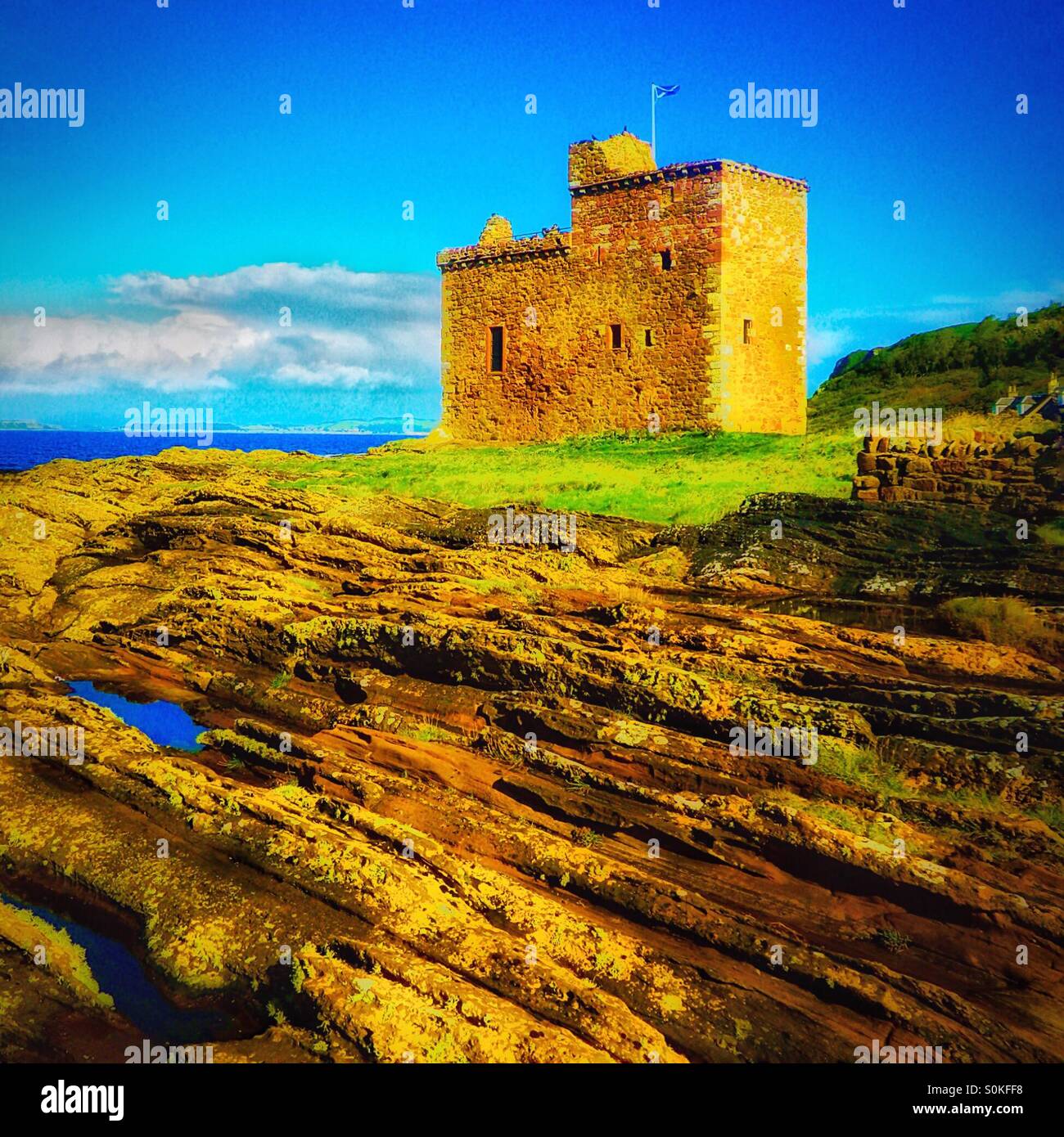 Portencross Castle, Firth of Clyde, Scotland Stock Photo - Alamy