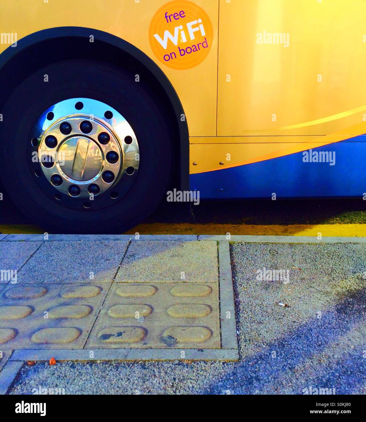 Bus with free wi-fi Stock Photo - Alamy