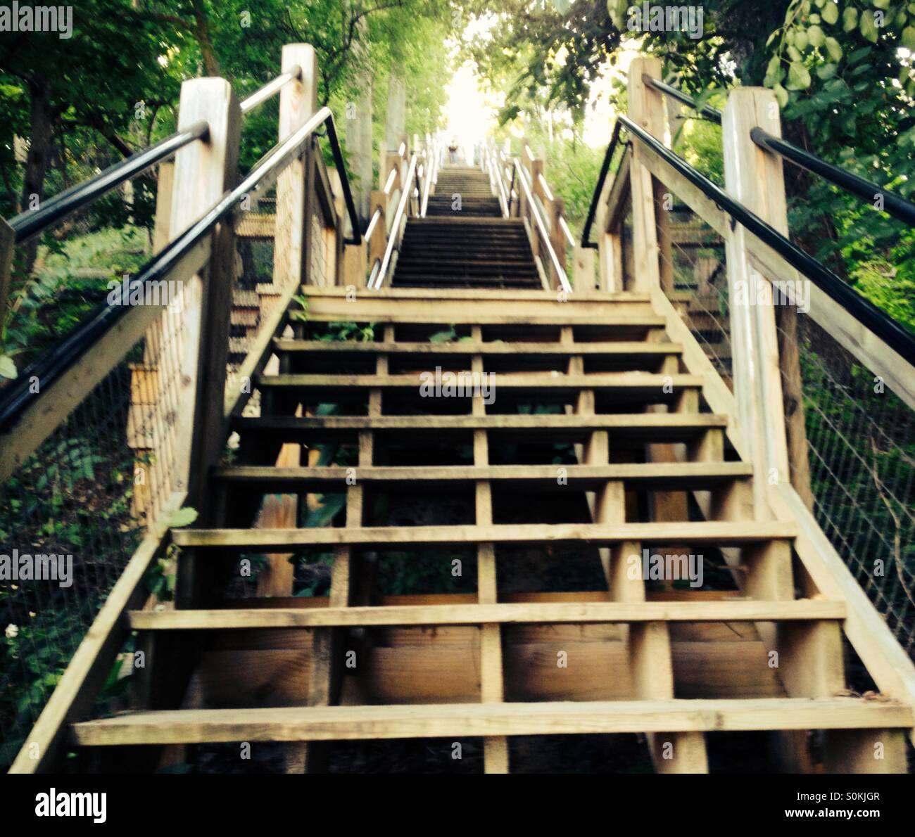 Wood stairs hi-res stock photography and images - Alamy