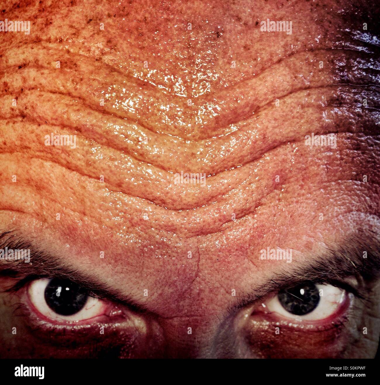 Sweating man face hi-res stock photography and images - Alamy