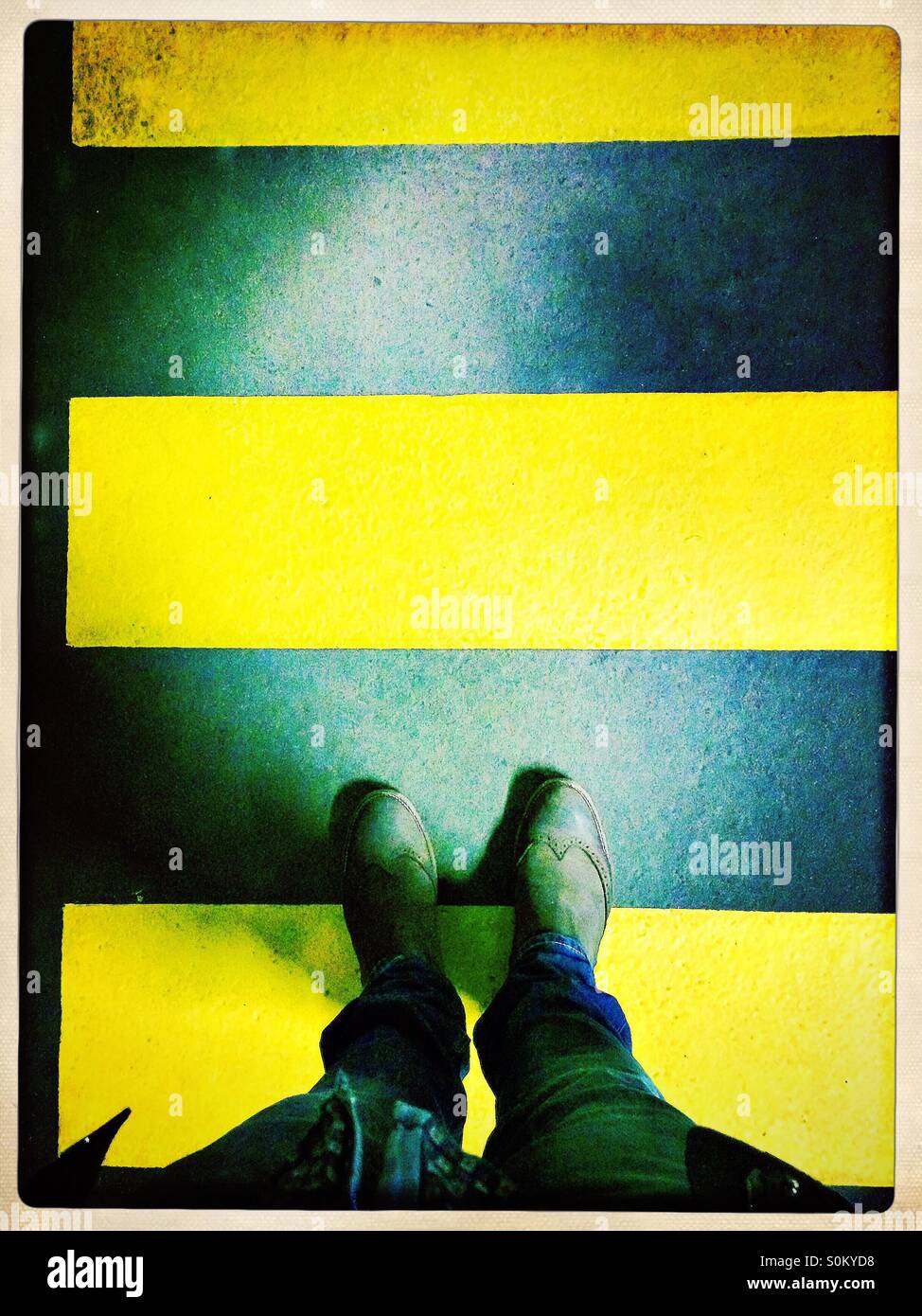 Man walk straight line hi-res stock photography and images - Alamy