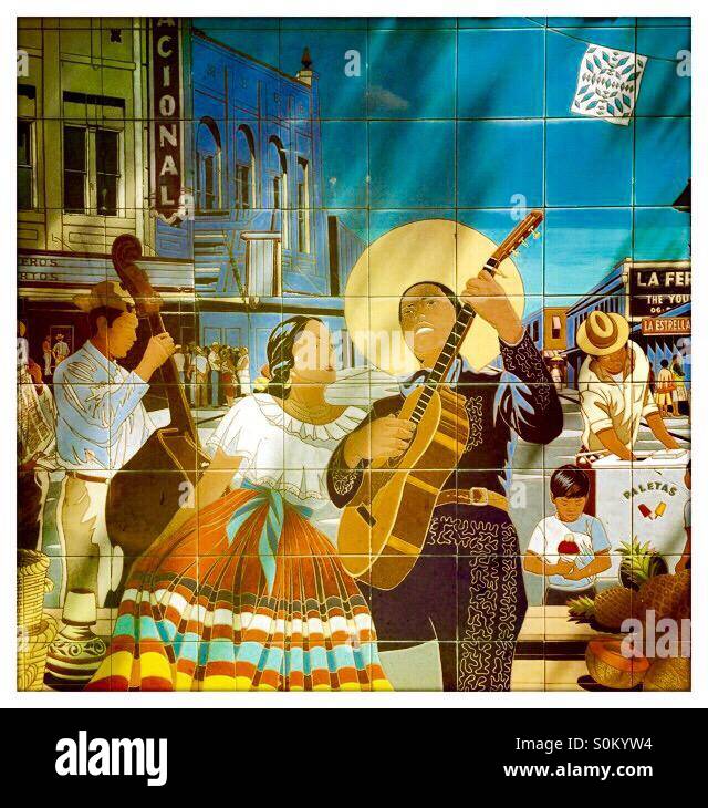 Mexican tile art work Stock Photo - Alamy