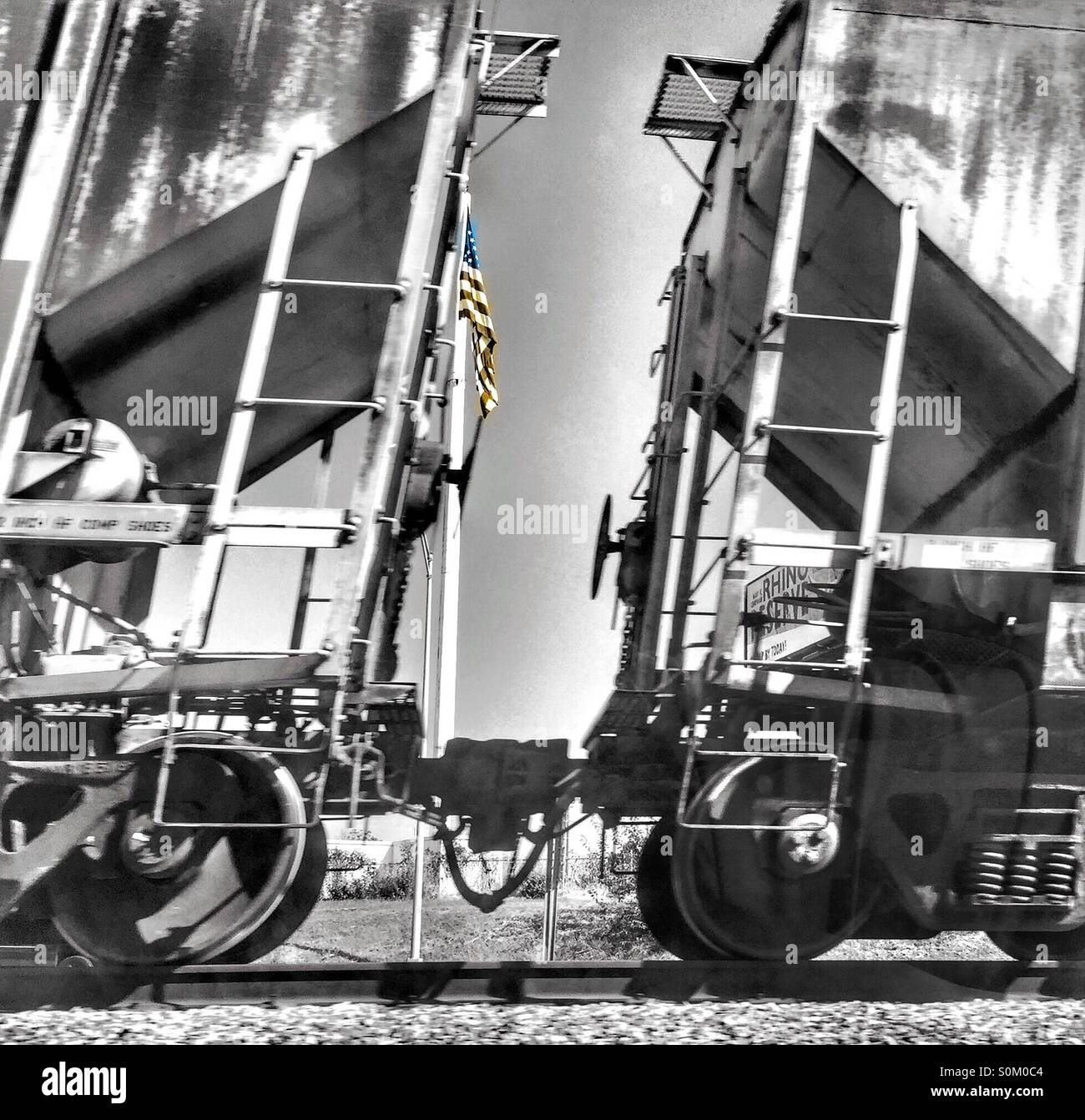 Two boxcars hi-res stock photography and images - Alamy