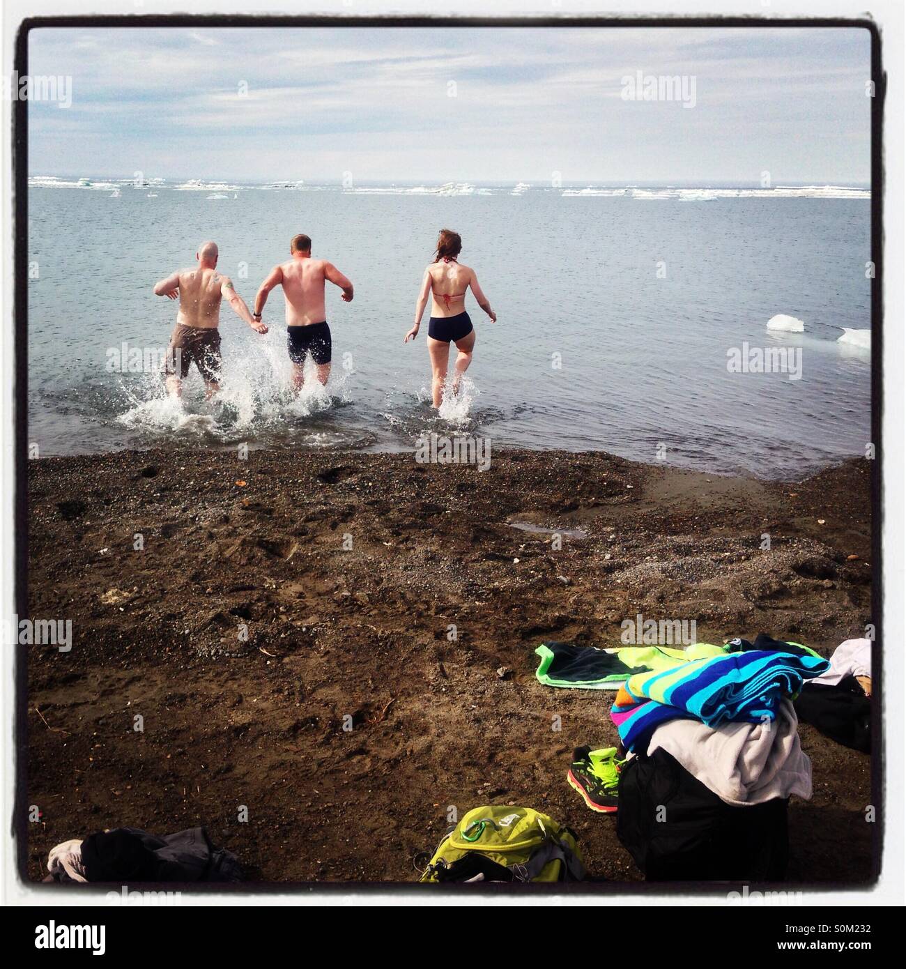 Polar Bear Swim Beach High Resolution Stock Photography and Images - Alamy