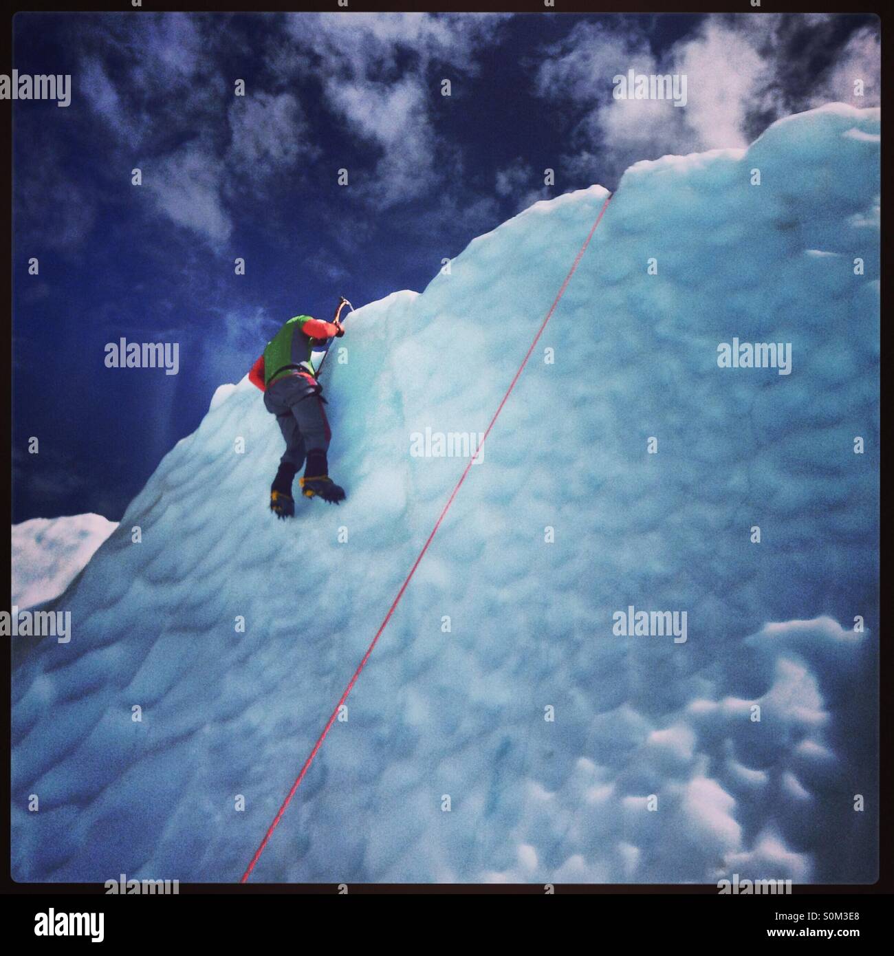 Alaskan ice climbing Stock Photo - Alamy