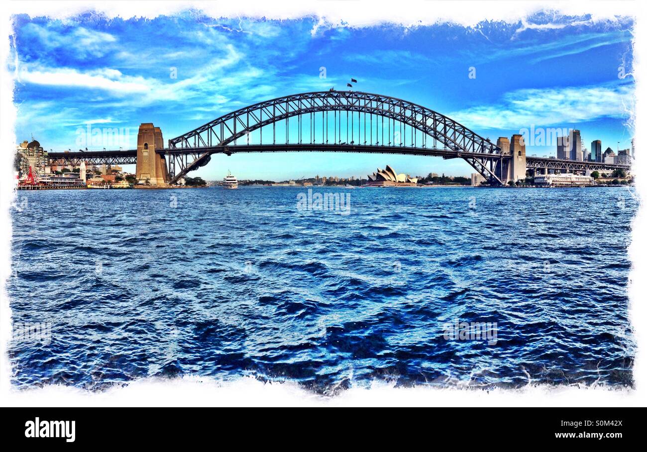 Sydney Harbour Bridge Landscape - HDR Photo Stock Photo - Alamy