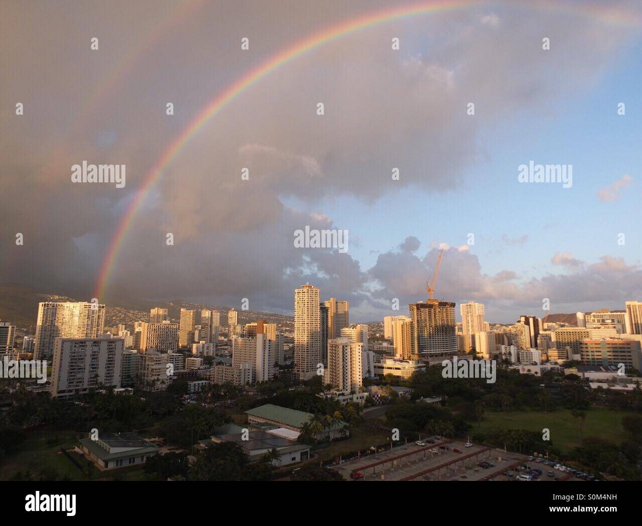 Rainbow over oahu hi-res stock photography and images - Alamy