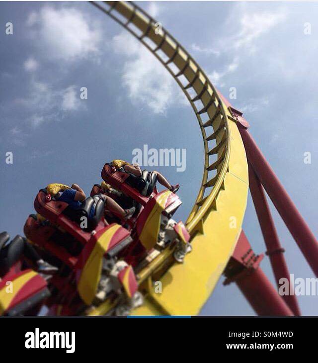 Scary roller coaster Stock Photo - Alamy