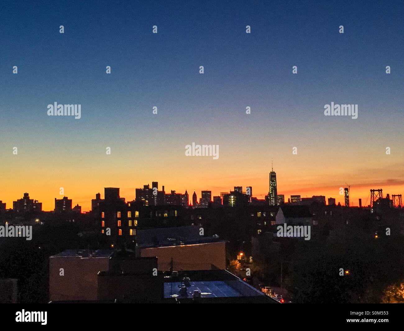 Sunset over NYC from Williamsburg, Brooklyn Stock Photo - Alamy