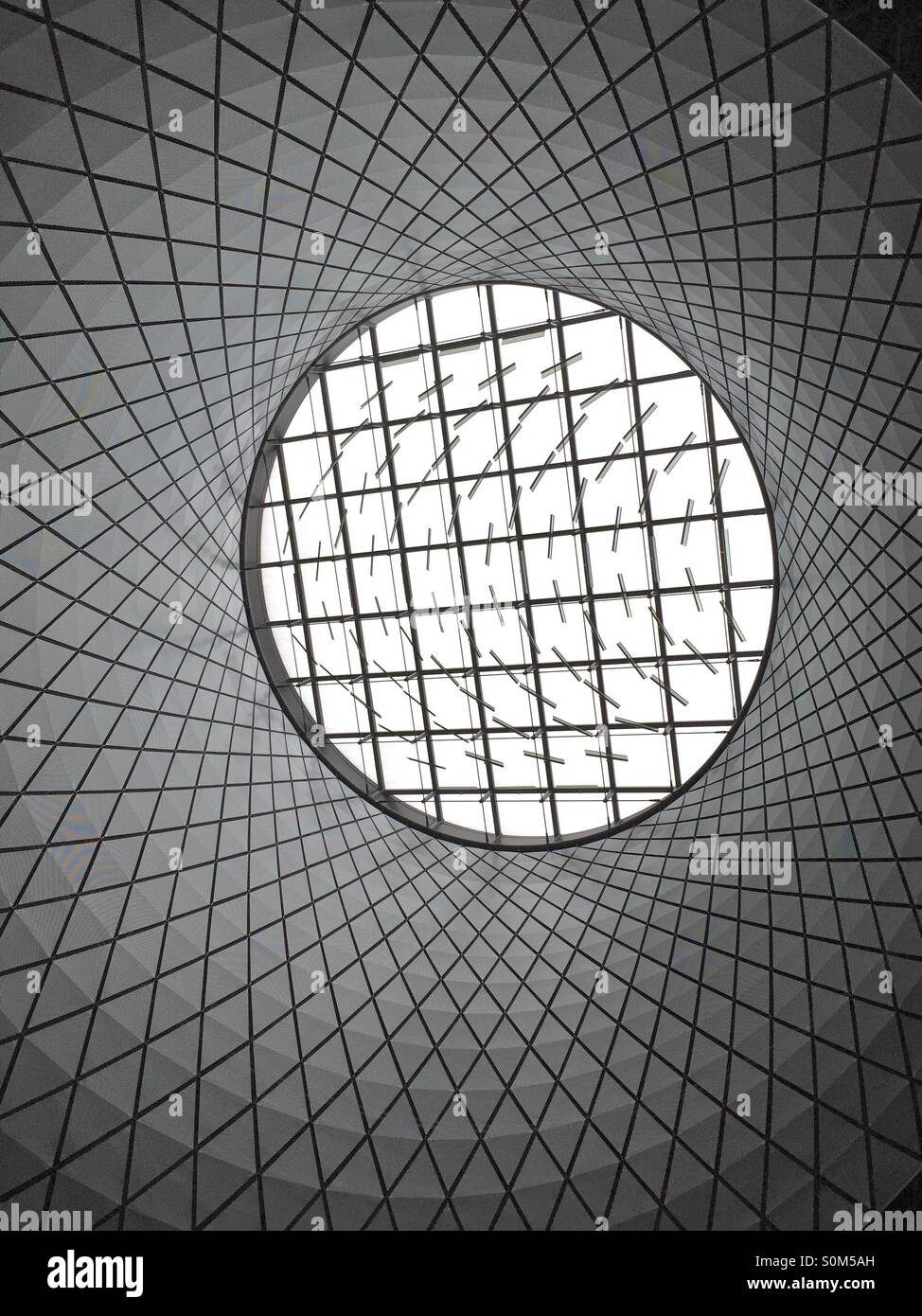 Circle Ceiling Window inside Fulton Center MTA NY Subway station Stock ...