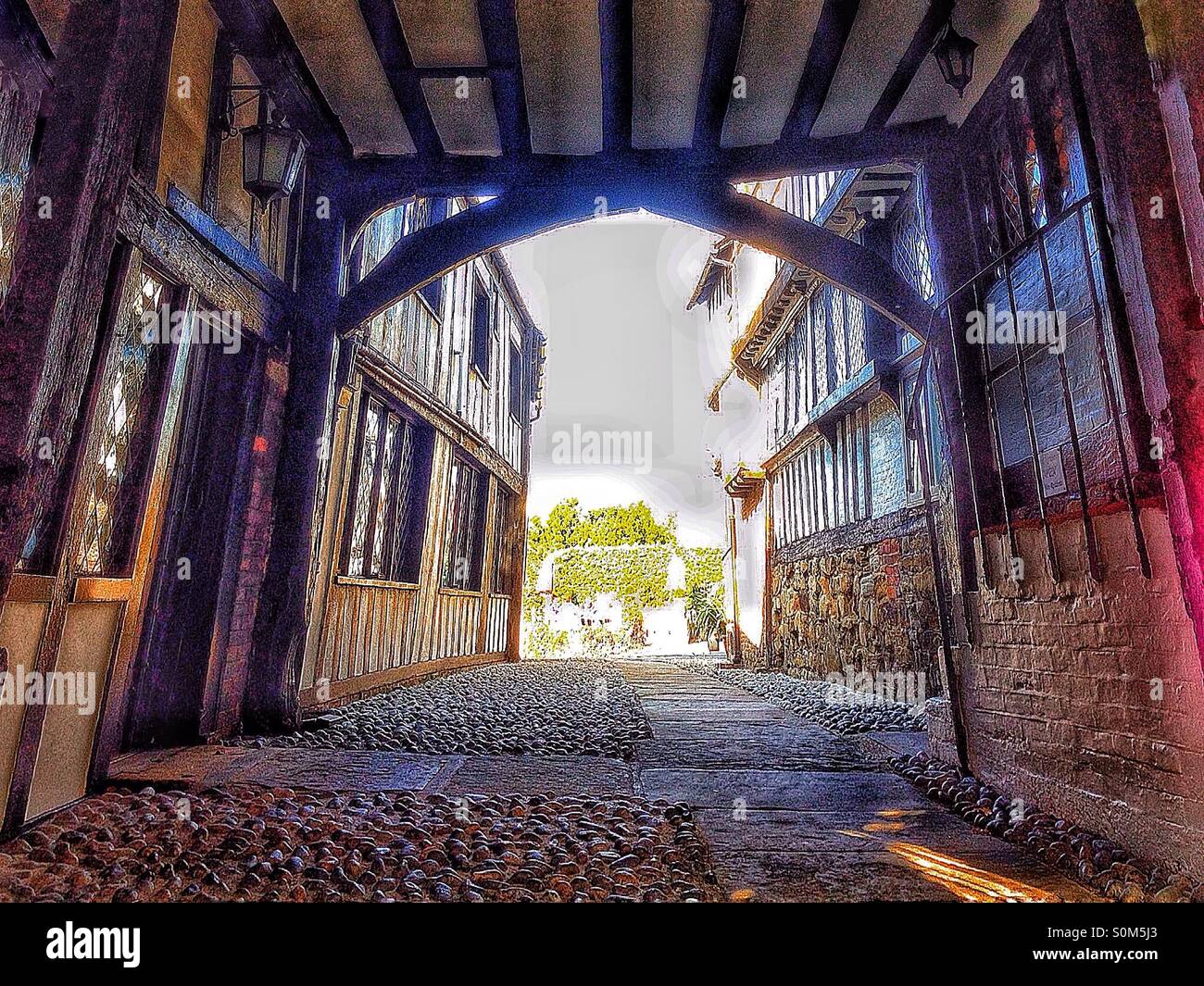 A courtyard in Rye, East Sussex Stock Photo - Alamy