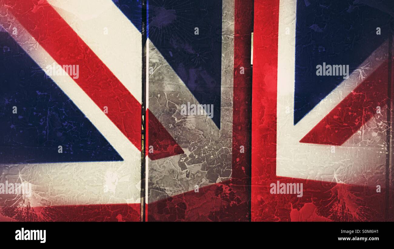 Union Jack pattern on a folding screen Stock Photo - Alamy