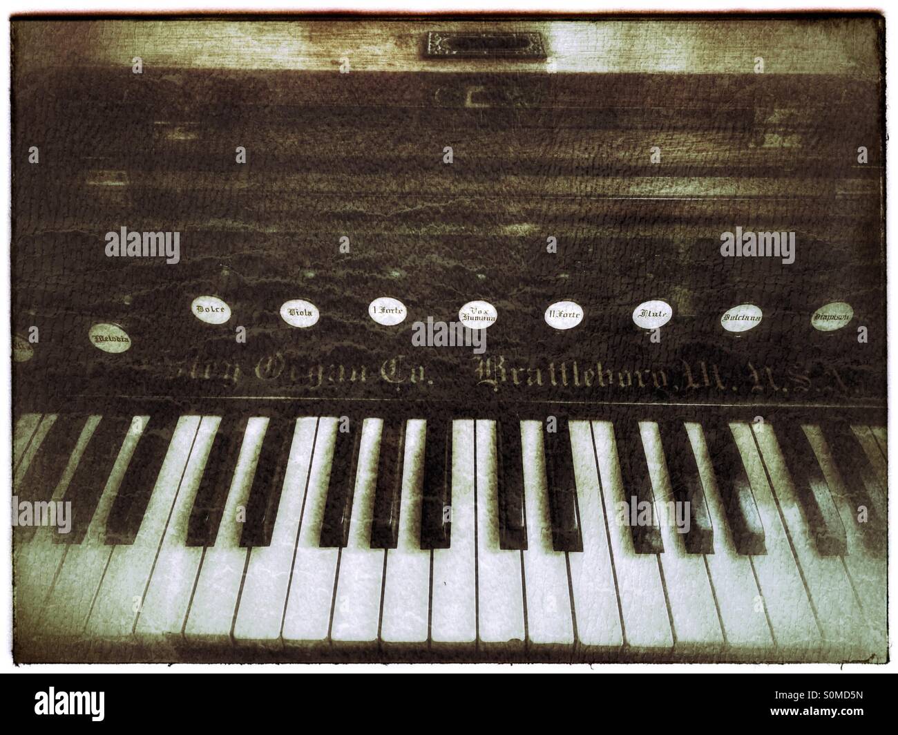 Antique organ in Genadendal museum Stock Photo - Alamy