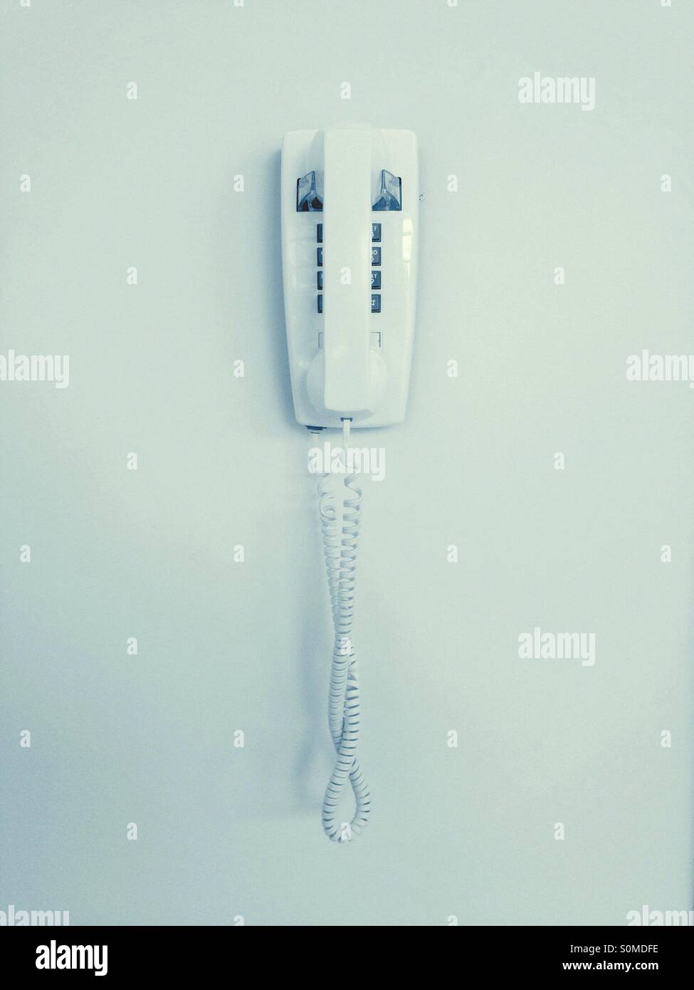 Wall Mounted Push Button Phones ITT White Push Button Trim Line Wall ...