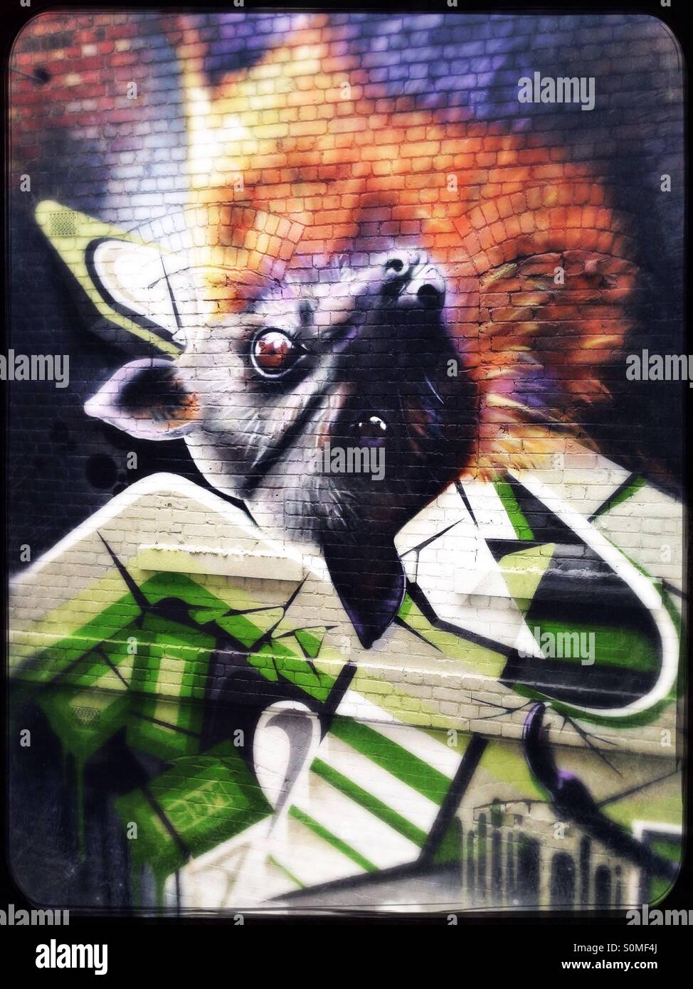 Bat graffiti hi-res stock photography and images - Alamy