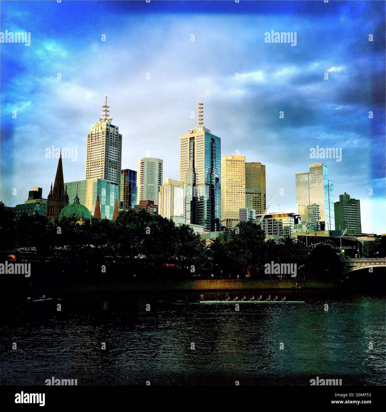 Melbourne city skyline Stock Photo - Alamy