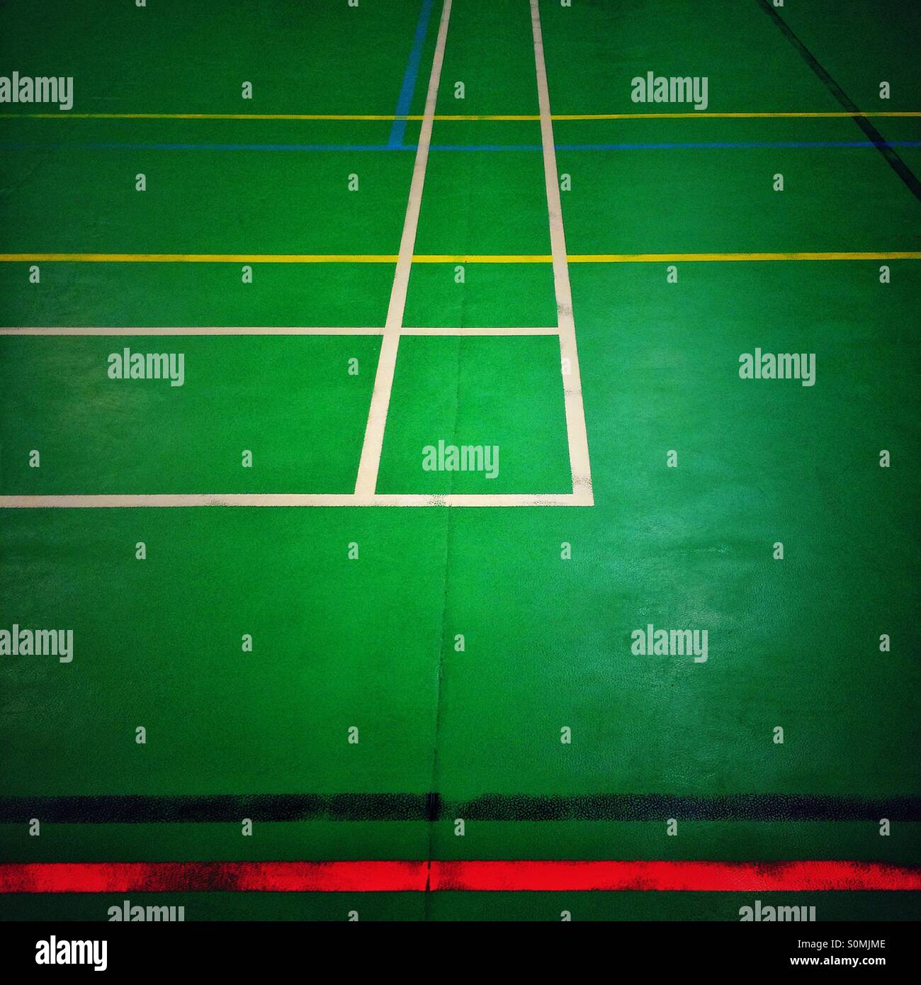 Markings in a sports hall Stock Photo - Alamy
