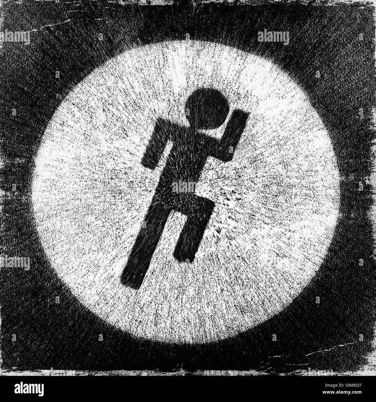 Running man symbol Stock Photo - Alamy