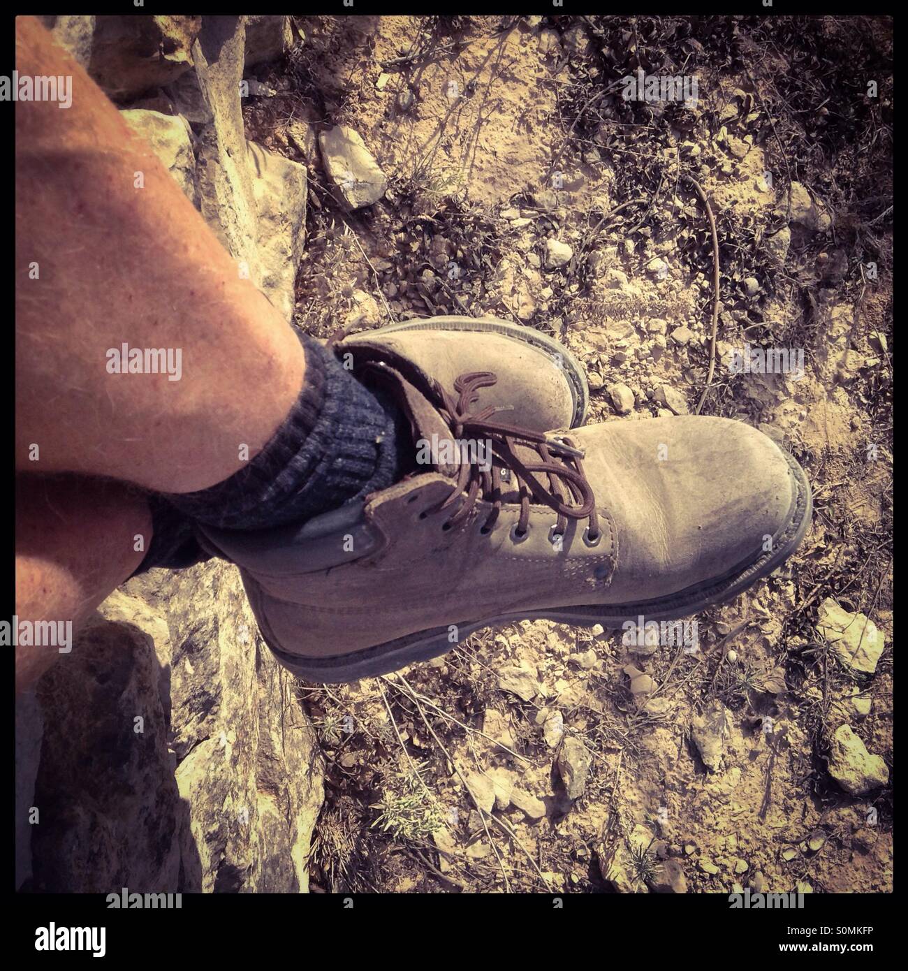 Mans feet walking walk hi-res stock photography and images - Alamy
