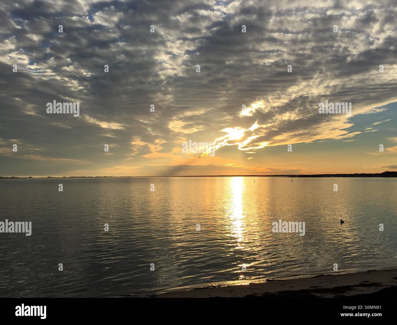 Sunset Hampton bays Stock Photo - Alamy