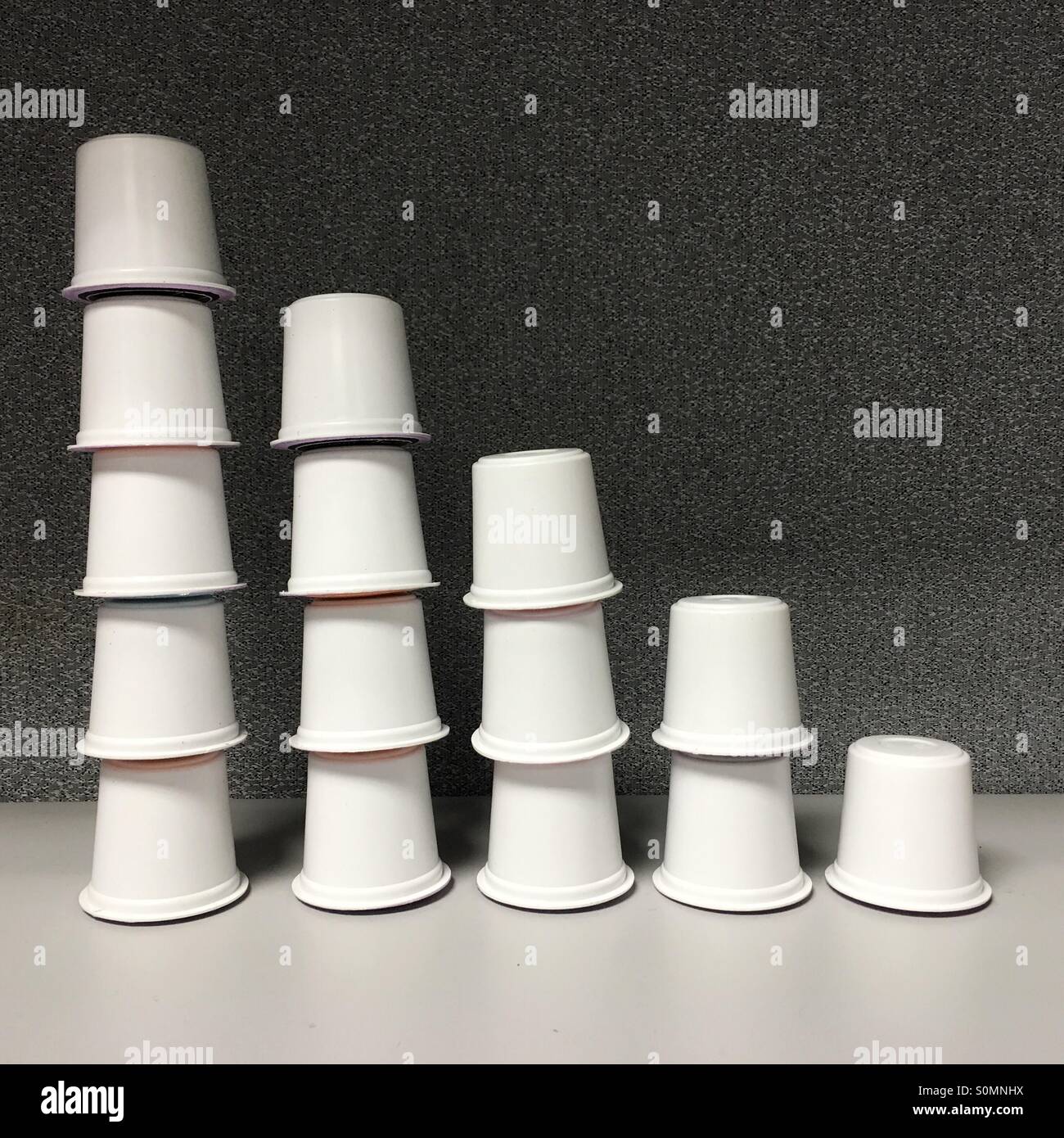 K-cup graph built with coffee pods Stock Photo - Alamy